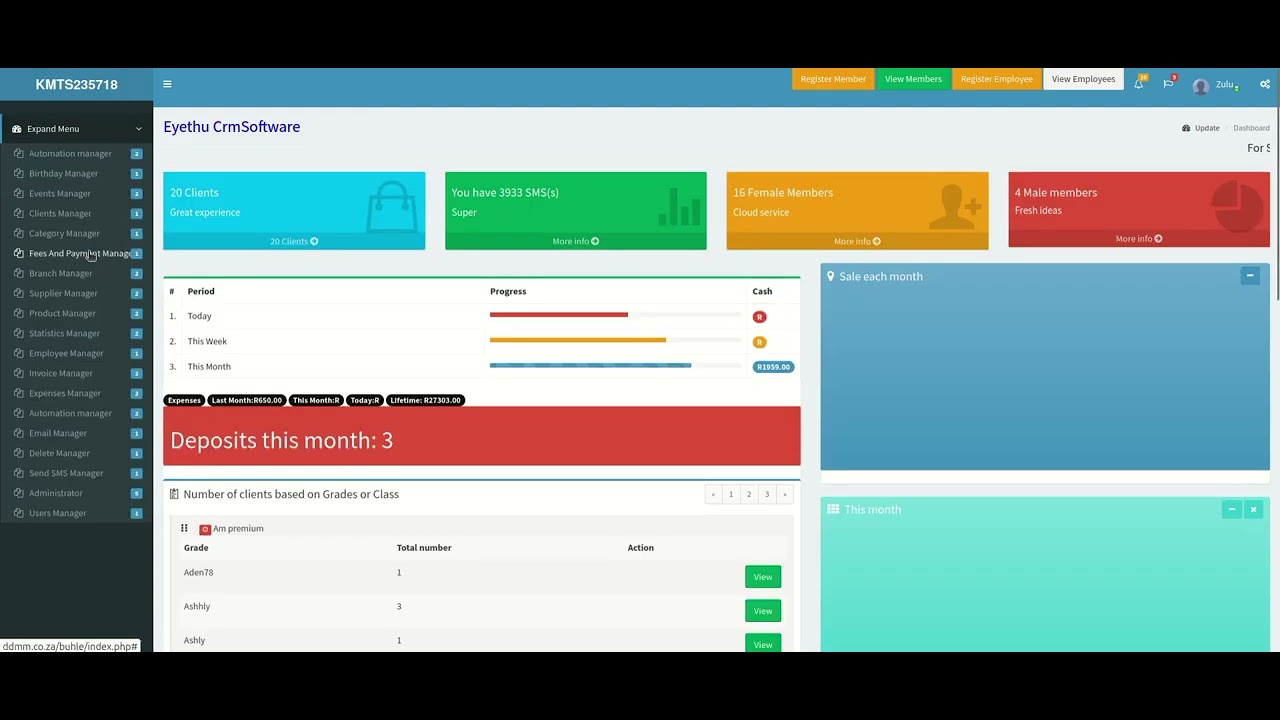 How to send Birthday wishes message on EYETHU crm software - YouTube
