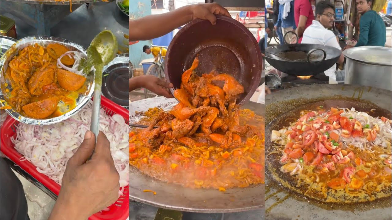 Bihar's Spicy and Famous Chicken Litti Making in Oil | Indian Street ...