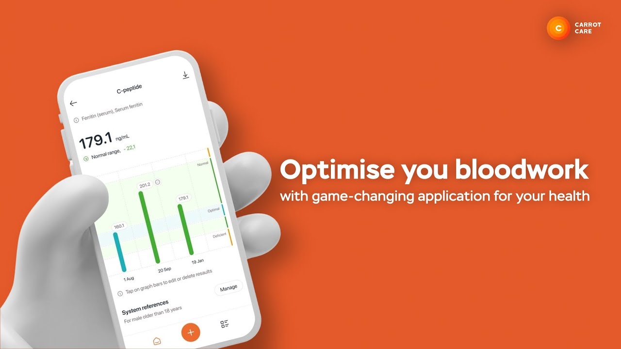 Carrot Care - blood work tracker - YouTube
