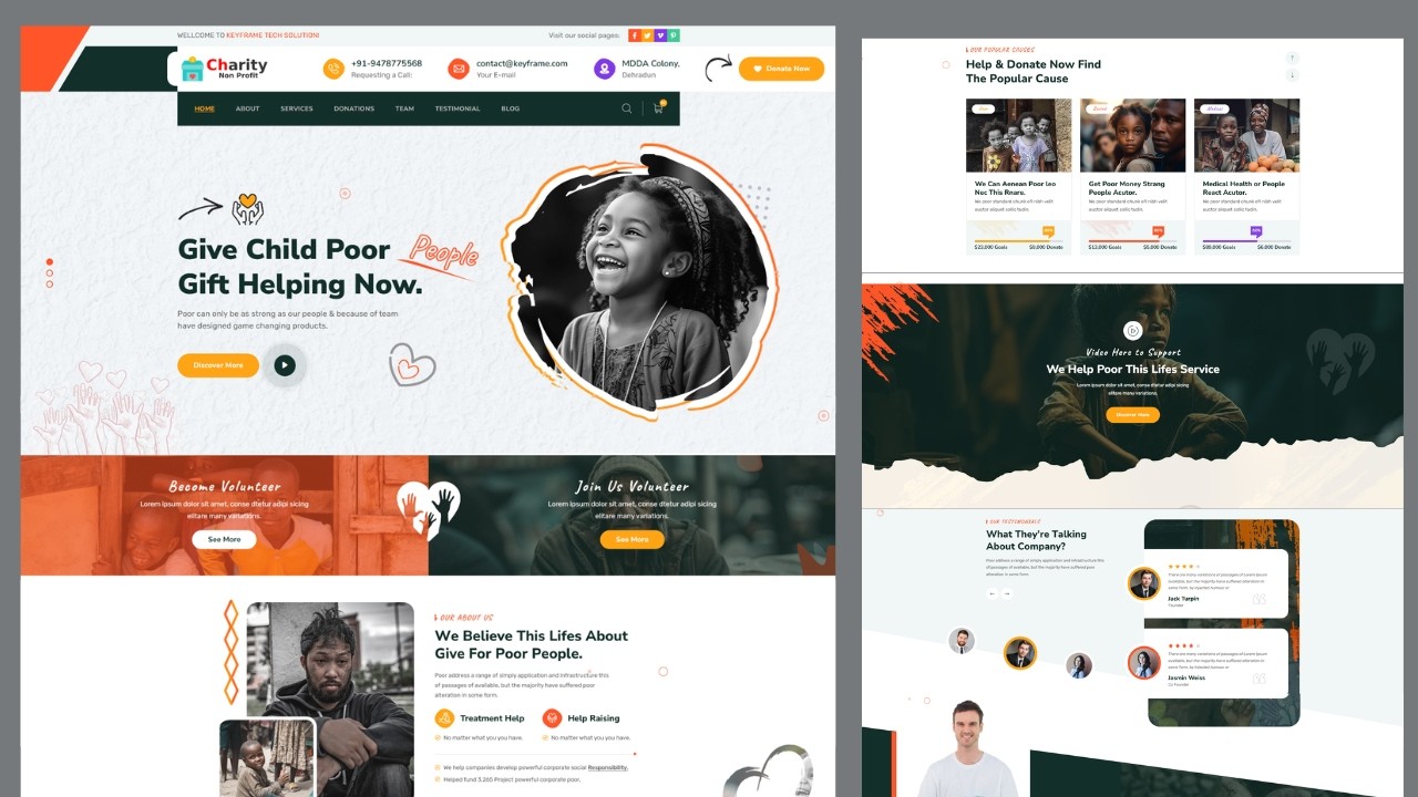 Non Profit Charity Website Template 🔥 | NGO HTML CSS Bootstrap 5 ...