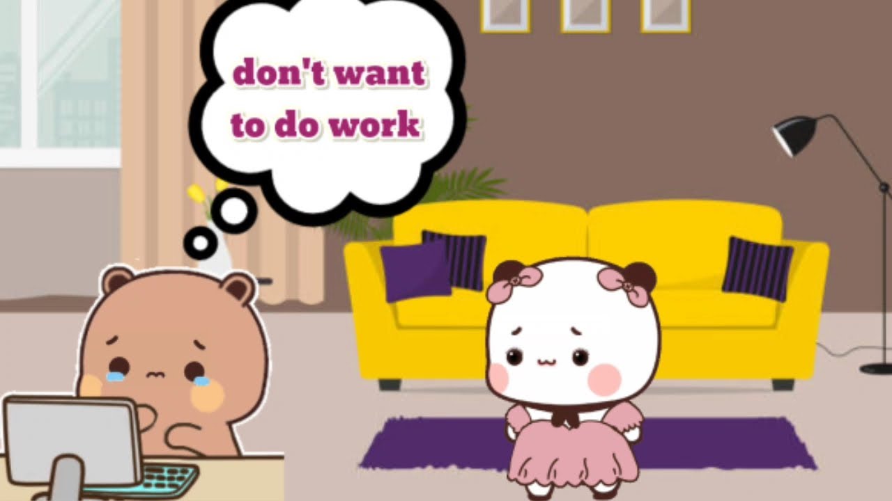 Dudu don't want to do work 😅 l bubu dudu l peach goma l milk mocha l ...