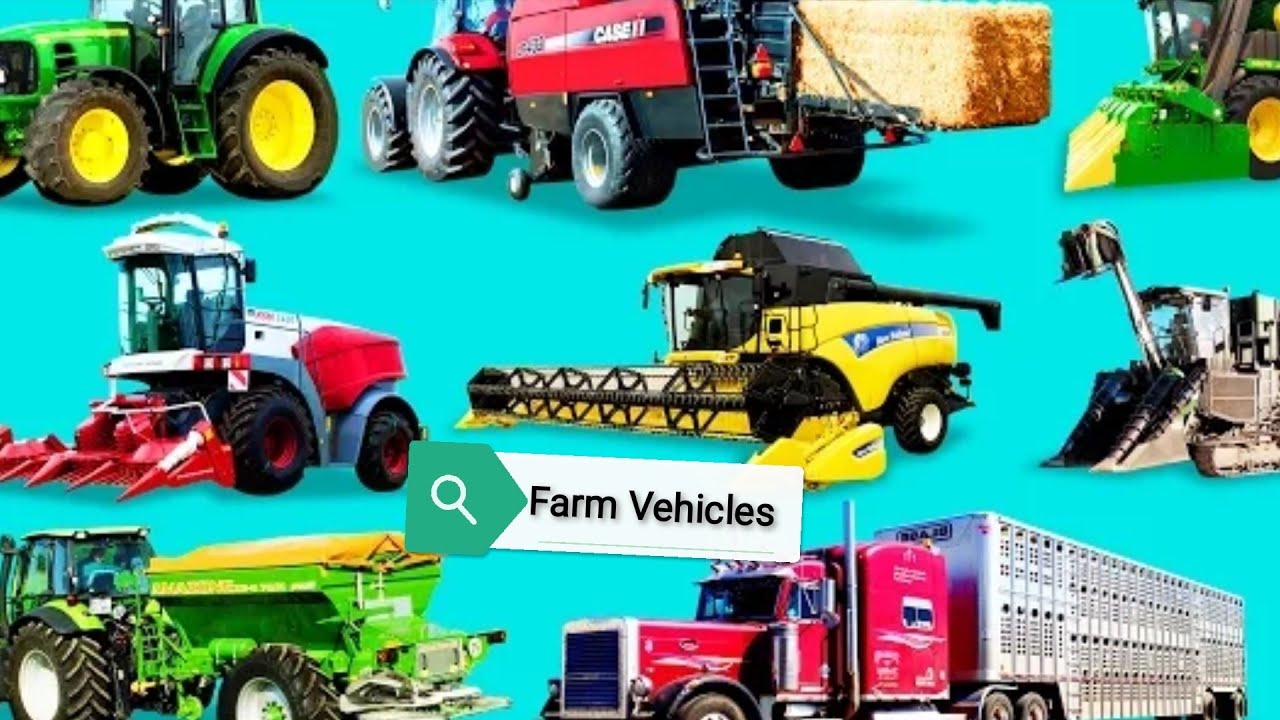 Learn Farm Vehicles |Learn Wild Animals & Fruits | Cartoon Video 28 ...