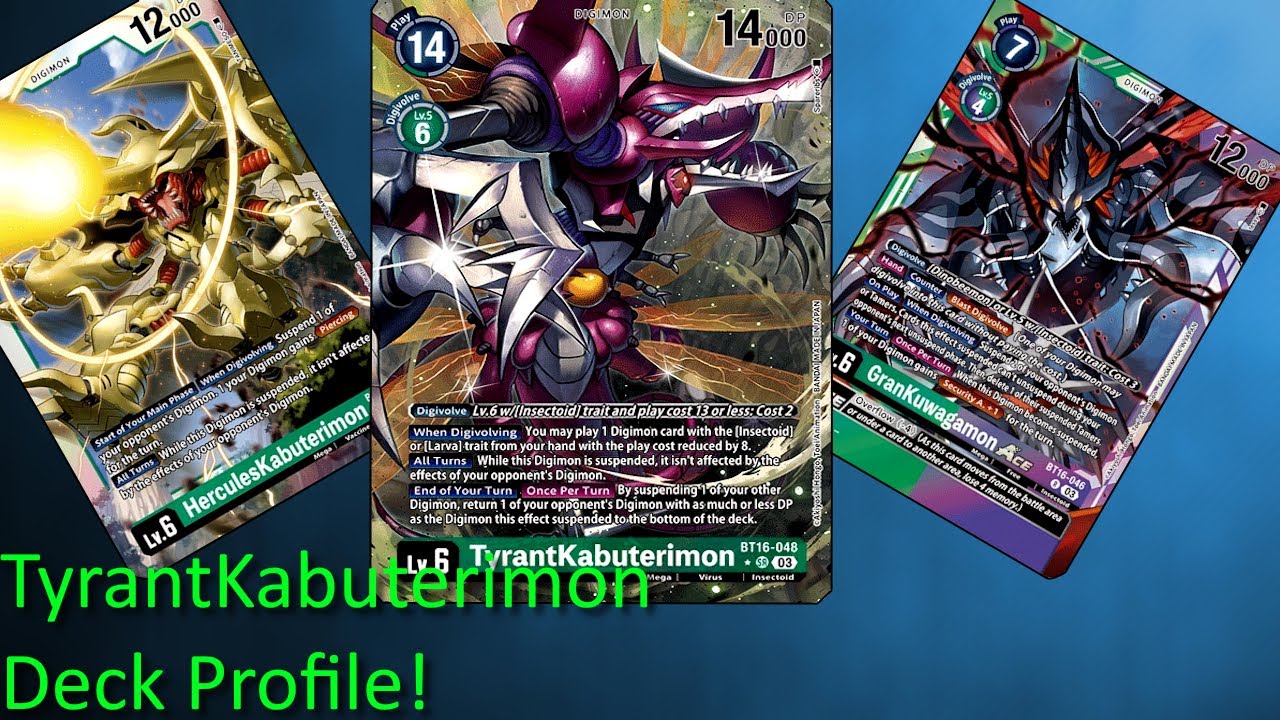 Digimon TCG: TyrantKabuterimon BT16 Deck Profile - YouTube