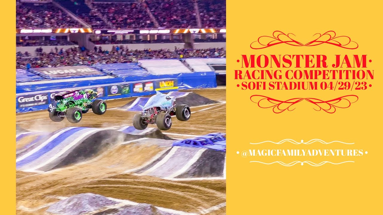 Monster Jam Racing Competition at SoFi Stadium 04/29/2023 @MonsterJam ...
