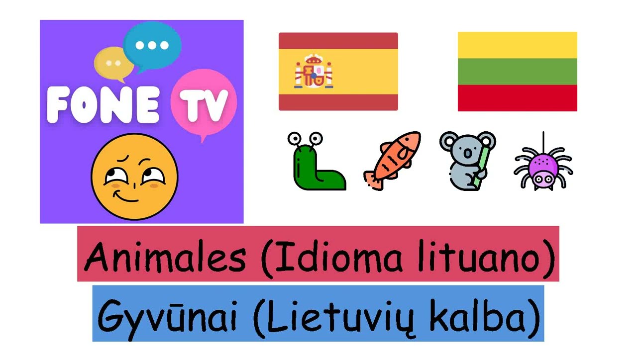 Animales (Idioma lituano) (es-lt) - YouTube