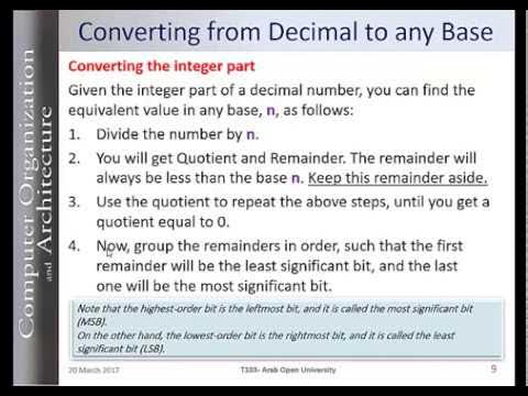 Lecture2 Converting Decimal To Any Base Integer - YouTube