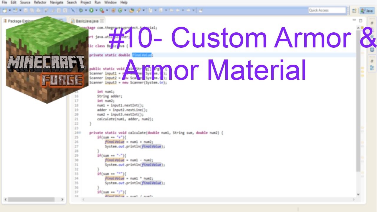 Minecraft forge modding 1.7.X - Custom Armor & Armor Material - YouTube