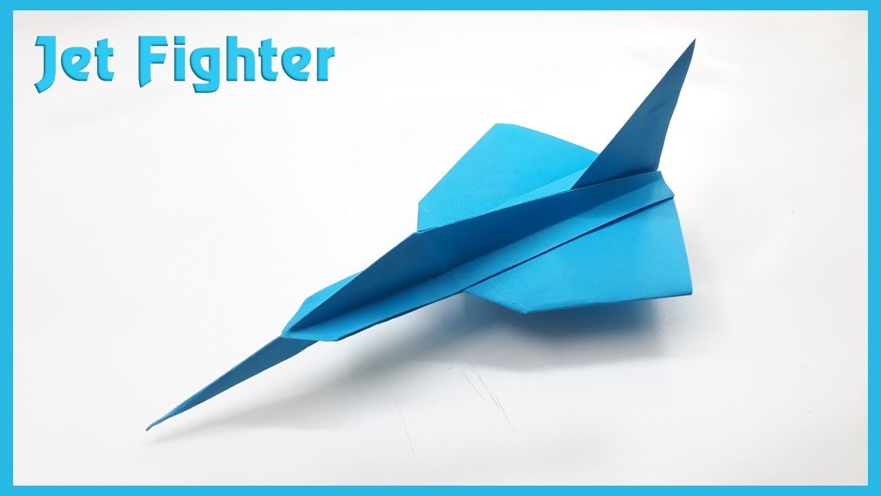 JET FIGHTER ORIGAMI | Paper Plane Step By Step| Cách gấp máy bay chiến ...