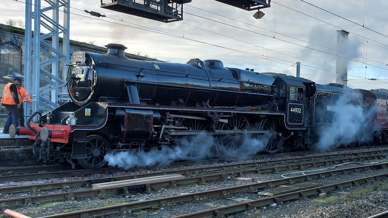 lms black 5 44932 leaving Carlisle on the return trip to Manchester ...
