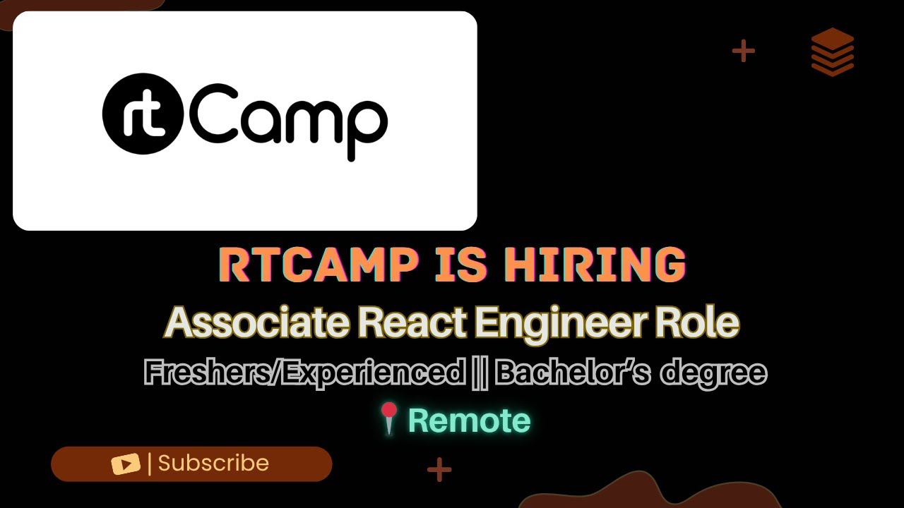 rtCamp Hiring Associate React Engineer | 12 LPA CTC | Remote Job | 2025 ...