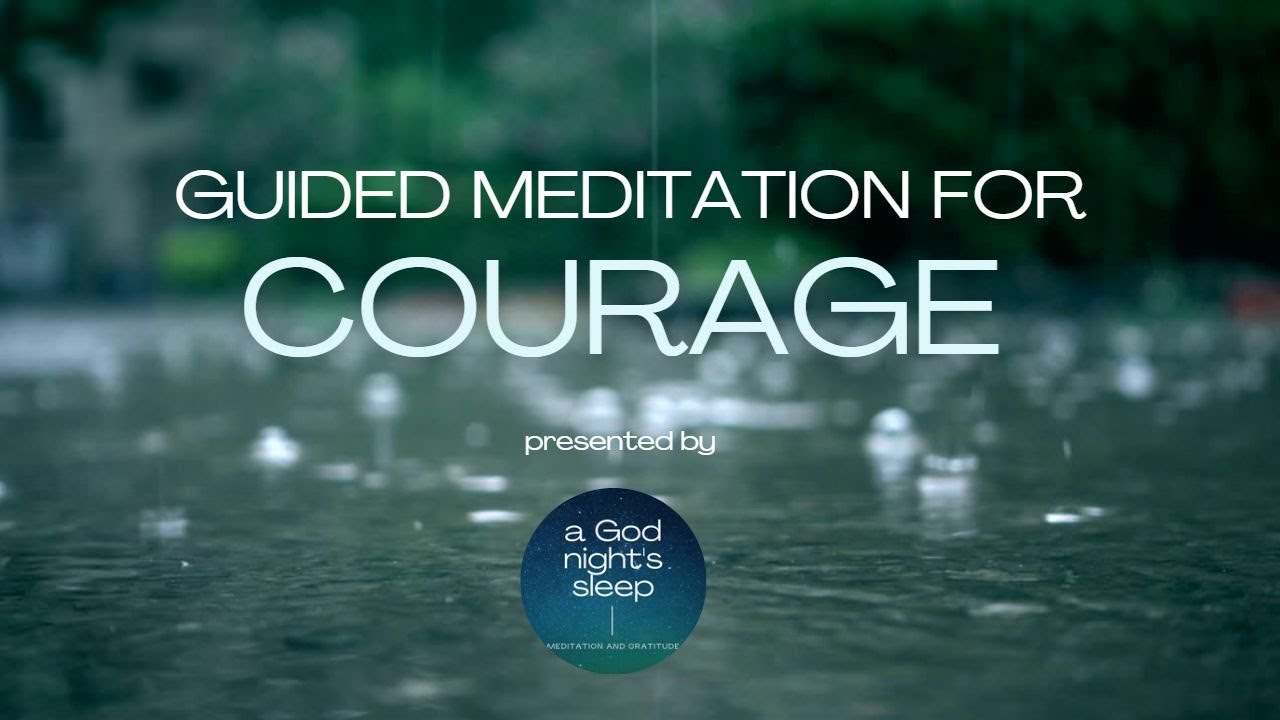 Guided Christian Sleep Meditation with rain sound (for COURAGE) - YouTube