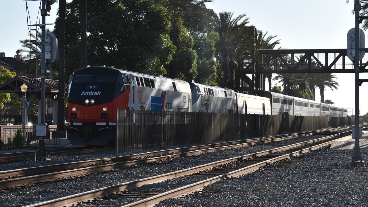 06/24/2023 Railfanning Fullerton Feat. AMTK 161 on point, Metrolink, Amtrak, NS, Horn Shows ...