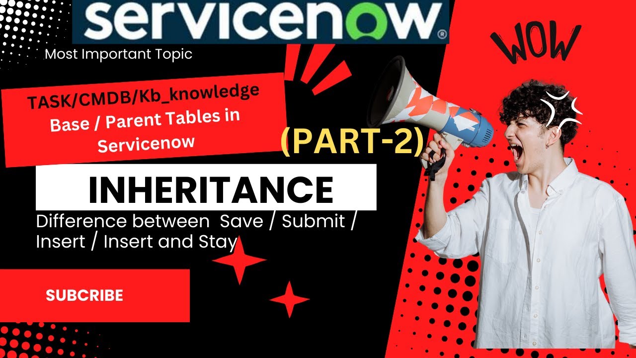 Parent-Child Inheritance in ServiceNow | Difference Between Save ...