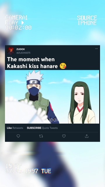Kakashi kiss 😘 hanare #naruto #anime #kakashi #kakashi - YouTube