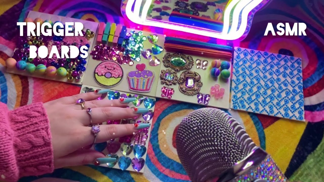 ASMR Trigger Boards 🎨 Textured Tapping and Scratching - YouTube