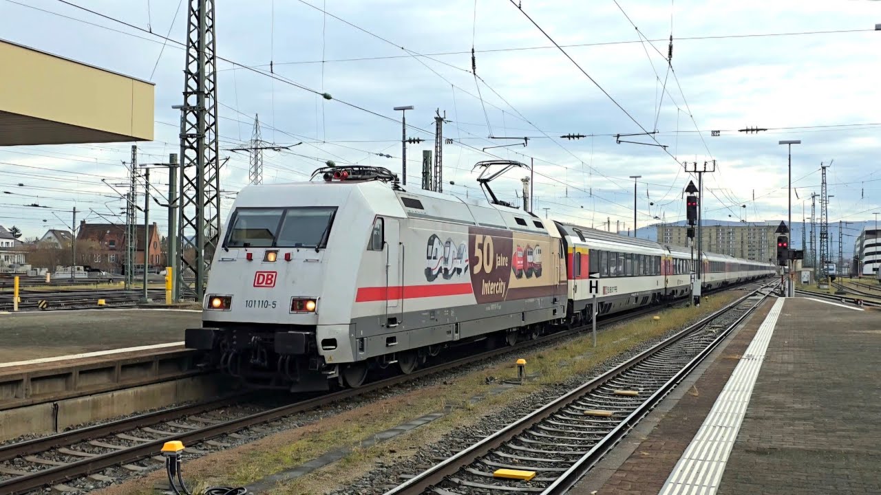 DB 101 110 am EC8 in Basel Badischer Bahnhof - YouTube