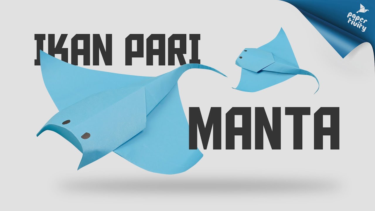 Cara Membuat Origami Ikan Pari Manta - Manta Ray Origami (Tutorial 2021 ...