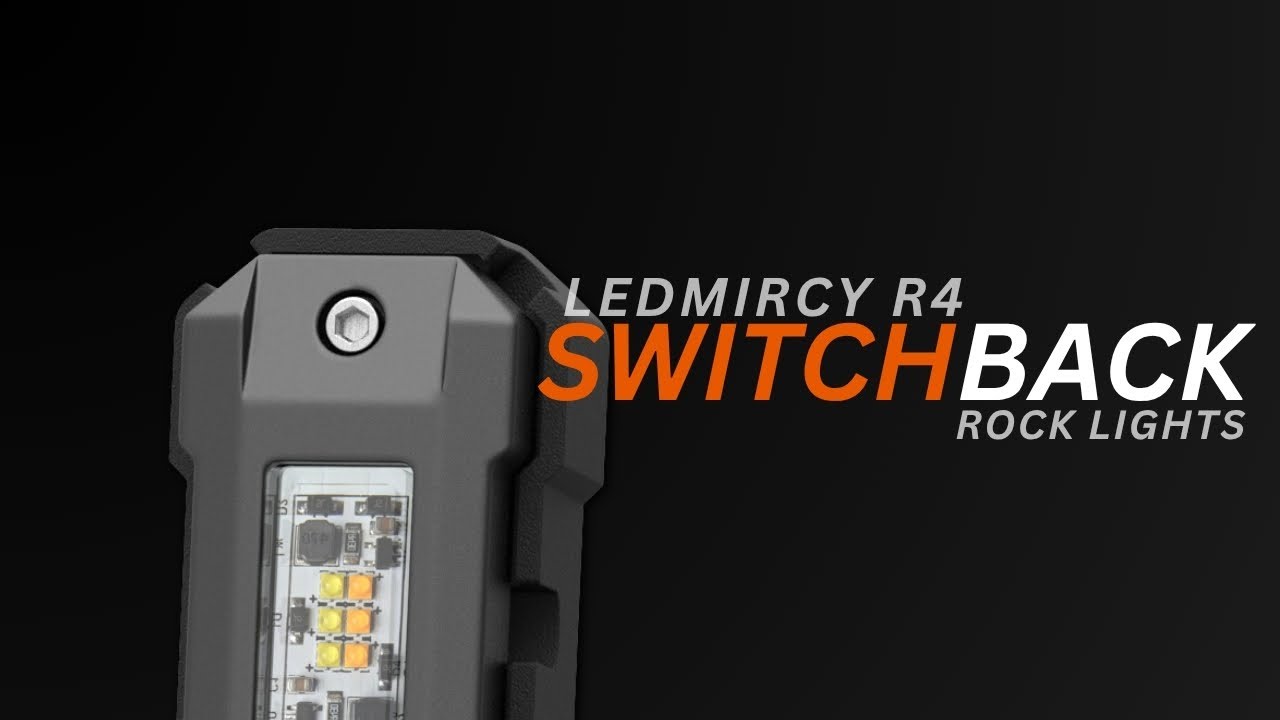 LEDMIRCY | Switchback Rock Lights Kit – White & Amber Strobe for Trucks ...