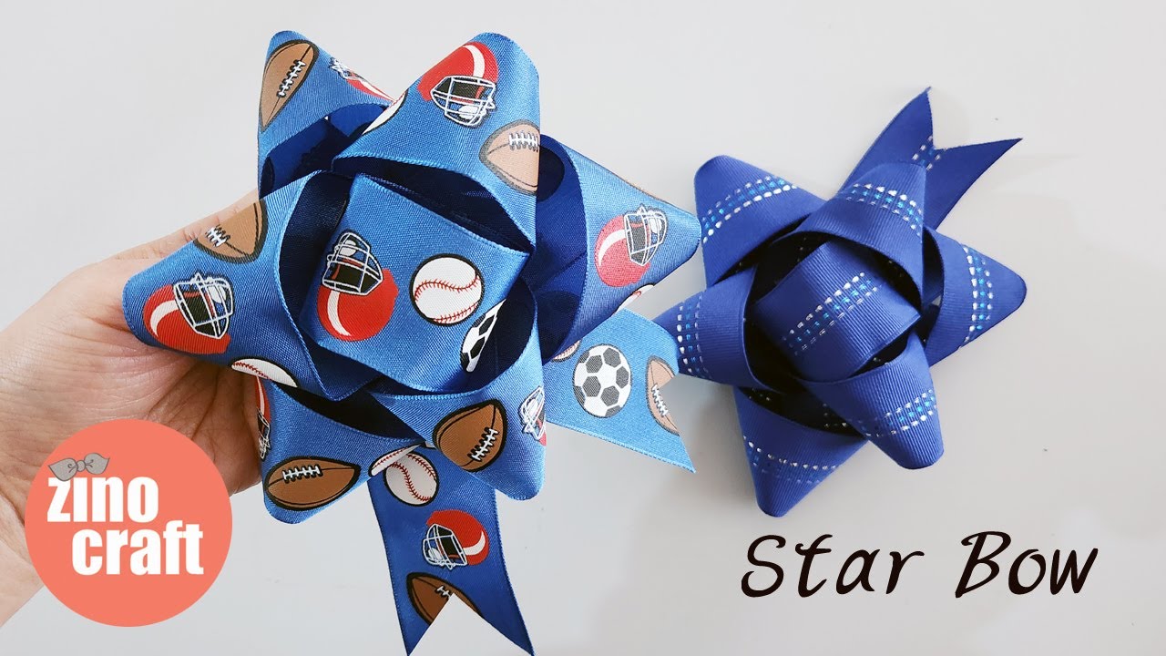 DIY Bow | How to make a star bow | 스타보우 | Gift wrappingㅣstar bow - YouTube