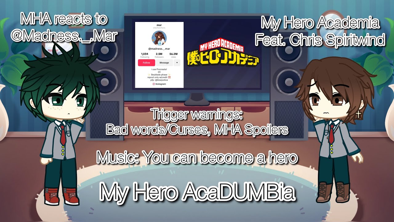 MHA feat. Chris Spiritwind reacts to @Madness._.mha.official | My Hero ...