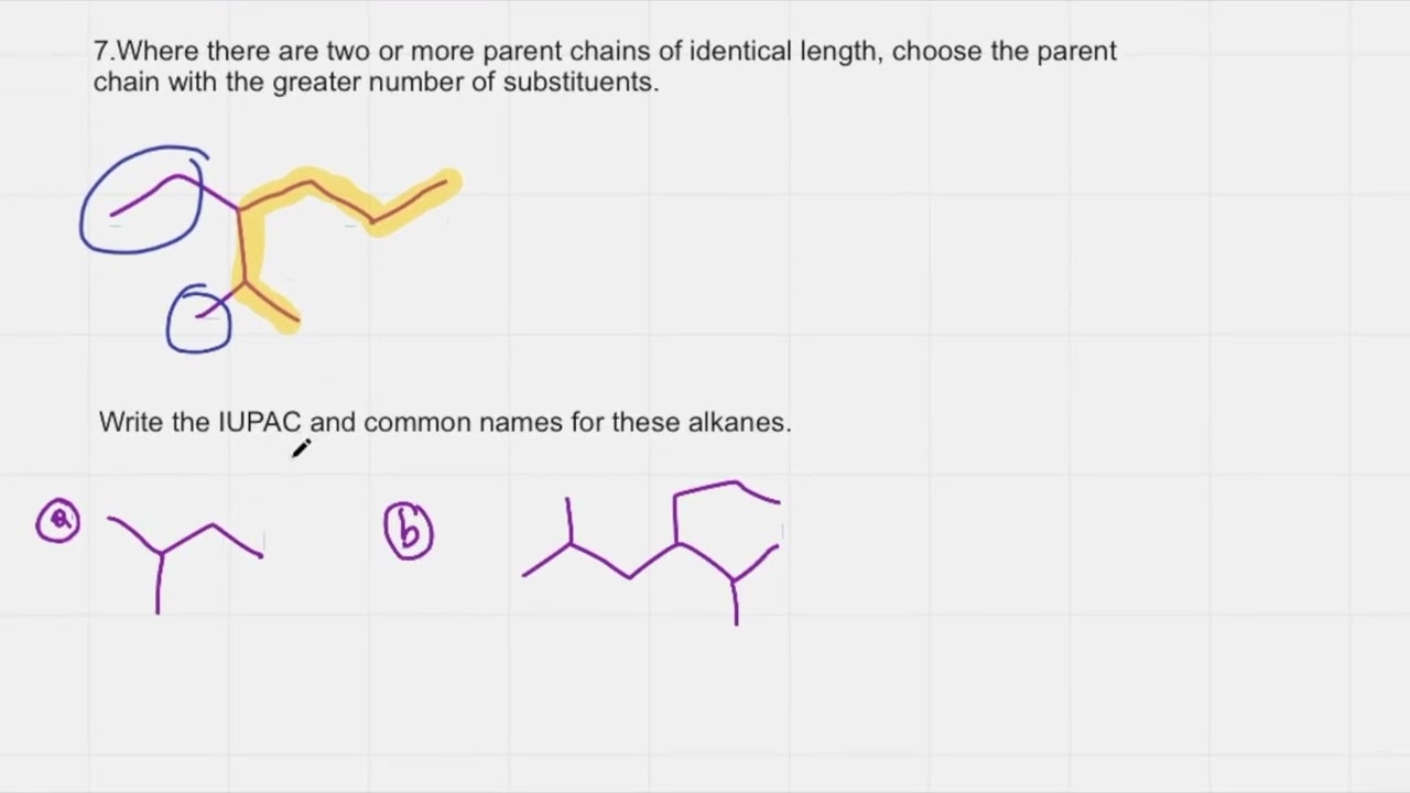 How To Name Alkanes (IUPAC system) And Go From Structural To Line Angle ...