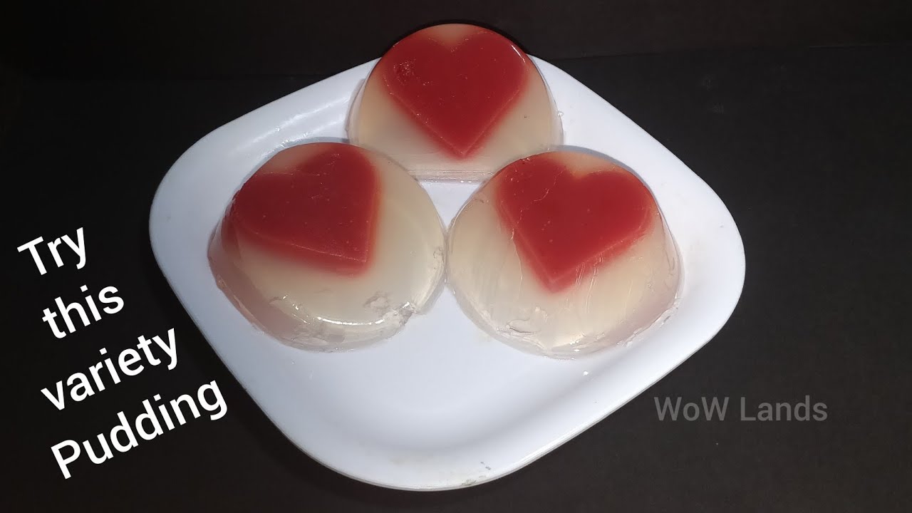 Strawberry Heart Inside Jello Pudding Recipe | Cooking Art - YouTube