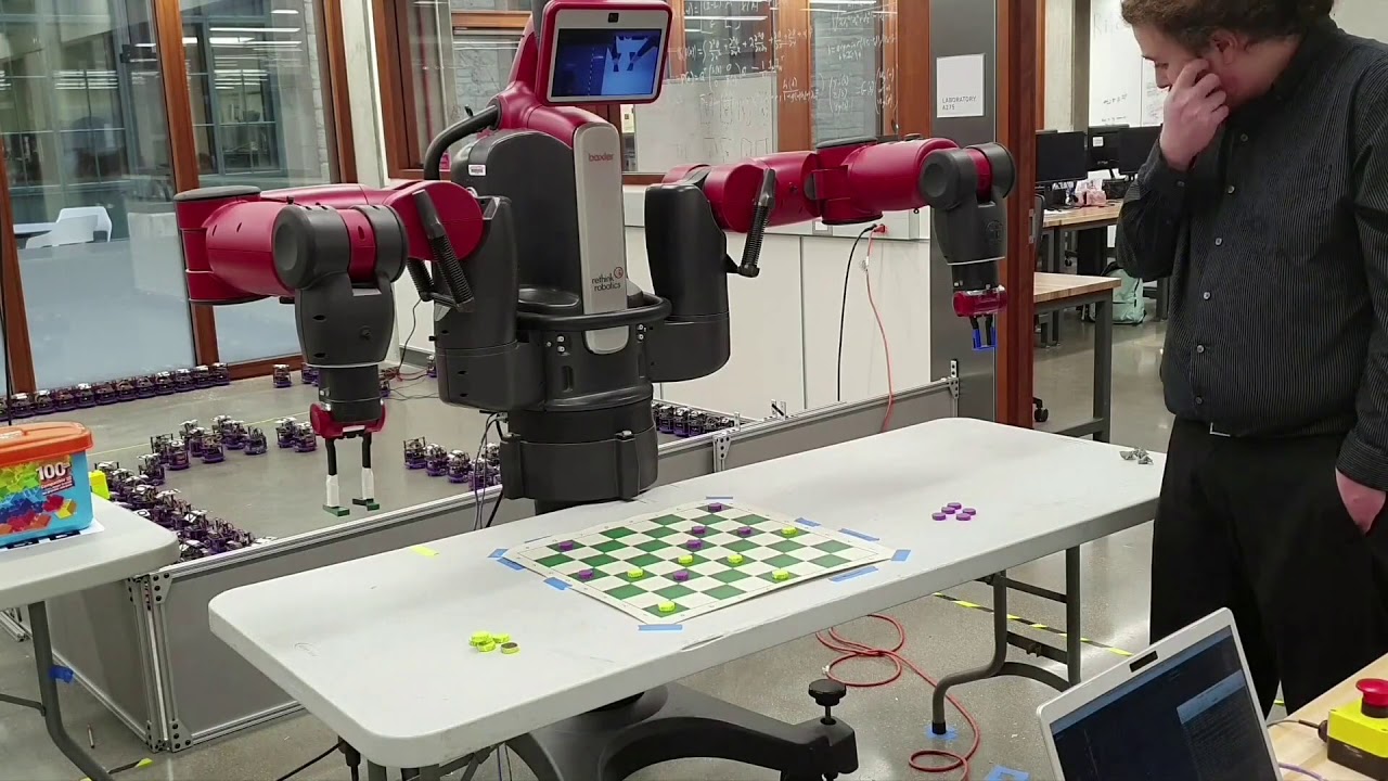 Checkers with Baxter the robot. - YouTube