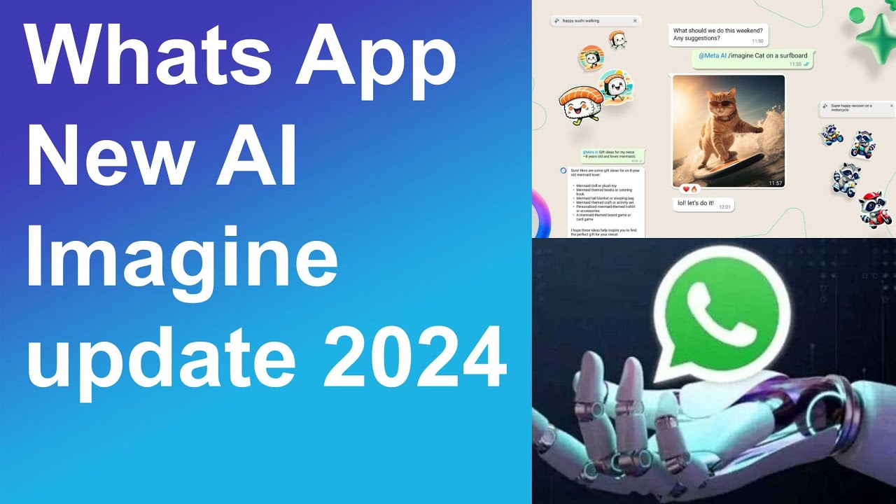WhatsApp new AI imagine update 2024 - YouTube
