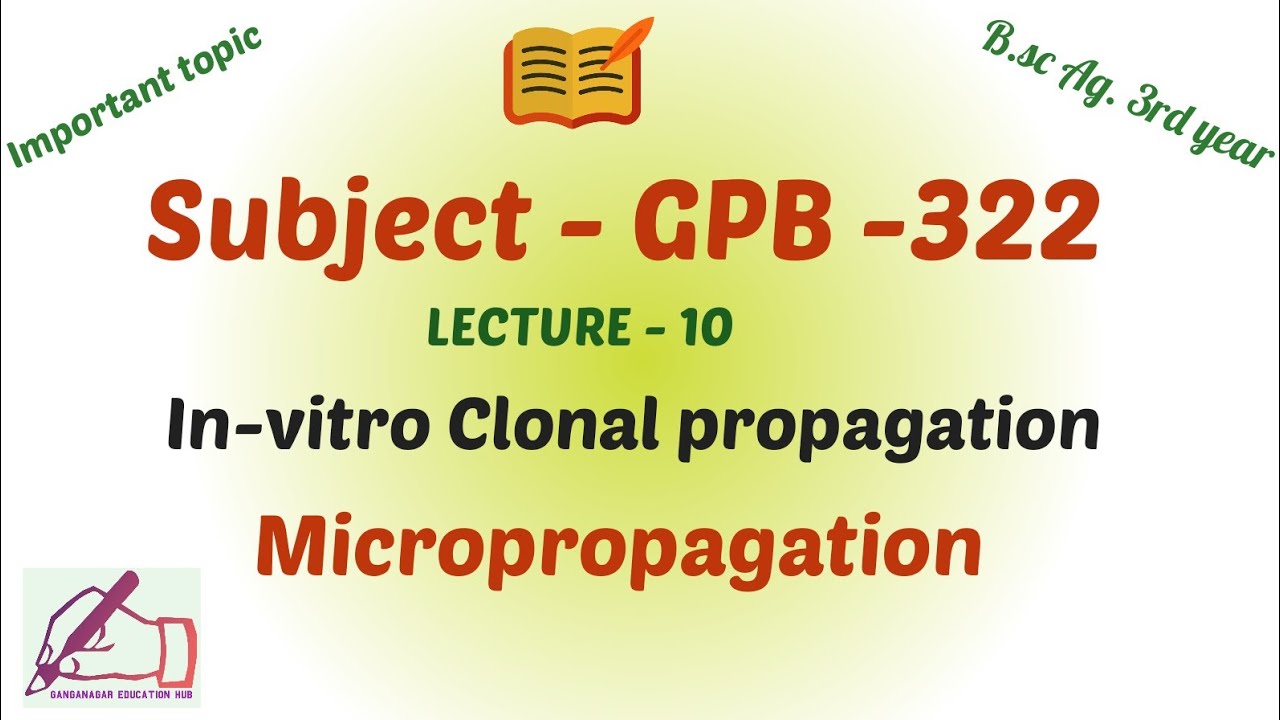 Micropropagation | Clonal propagation | in-vitro clonal propagation ...