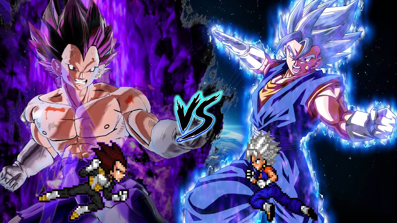 PRIMAL EGO VEGETA VS VEGETTO WHITE - YouTube