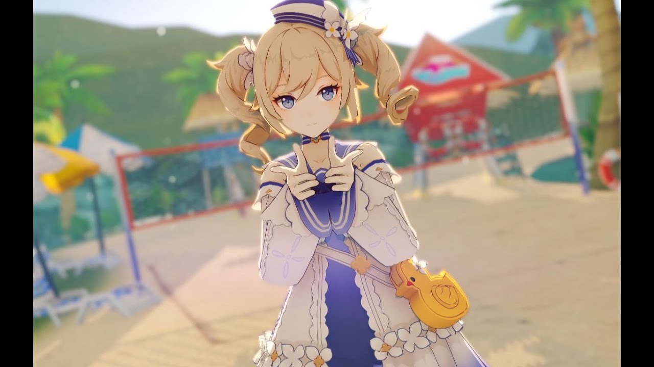 【Genshin Impact MMD/4K/60FPS】Barbara & Jean【Summertime】 - YouTube