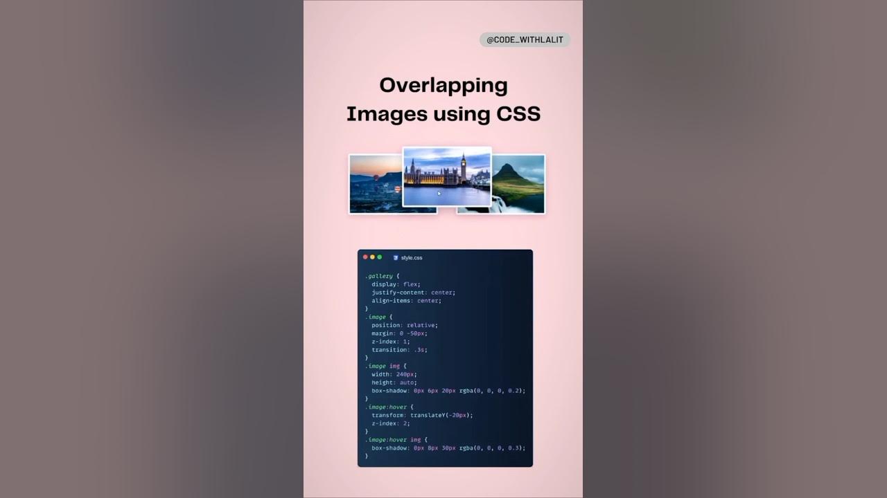 Overlapping Images Trick Using Css🧑💻 Coding Programming 2024