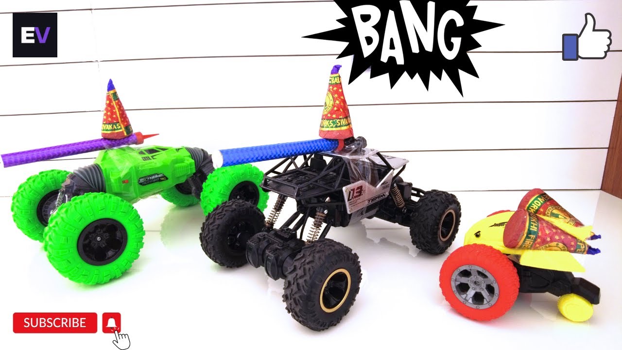 RC Rock Crawler, Stunt and Moka Car with Fireworks | RC Toys Adventure ...