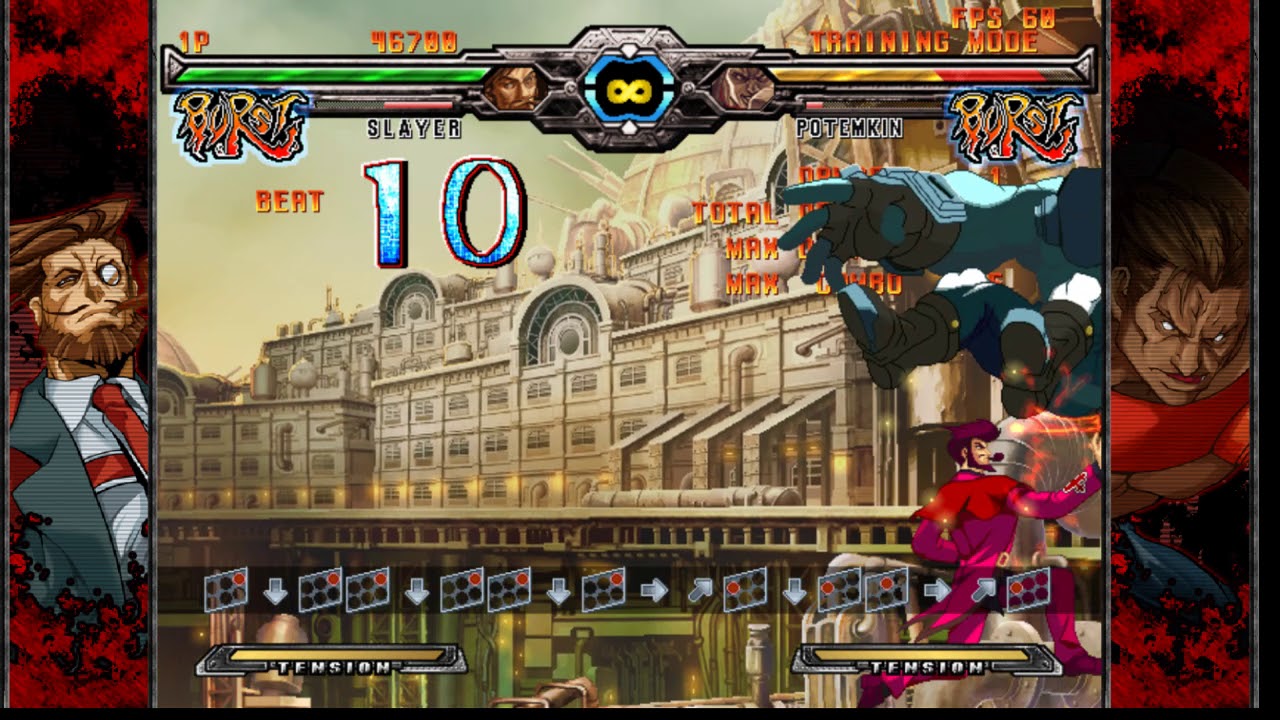 Guilty Gear XX ACPR - Slayer 5H 2H loop vs Potemkin - YouTube