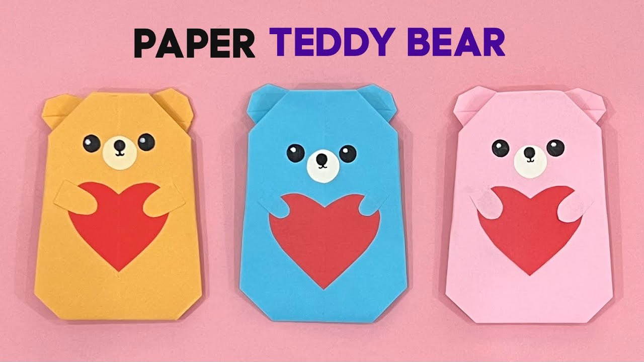 DIY EASY PAPER TEDDY BEAR/How to Make a Cute Paper Teddy Bear/ Origami ...