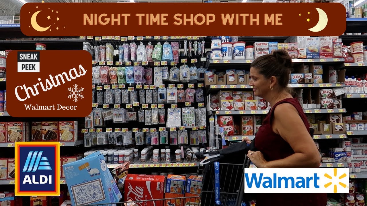 Relaxing Night Time Shop with me Aldi and Walmart | Christmas 2023 ...