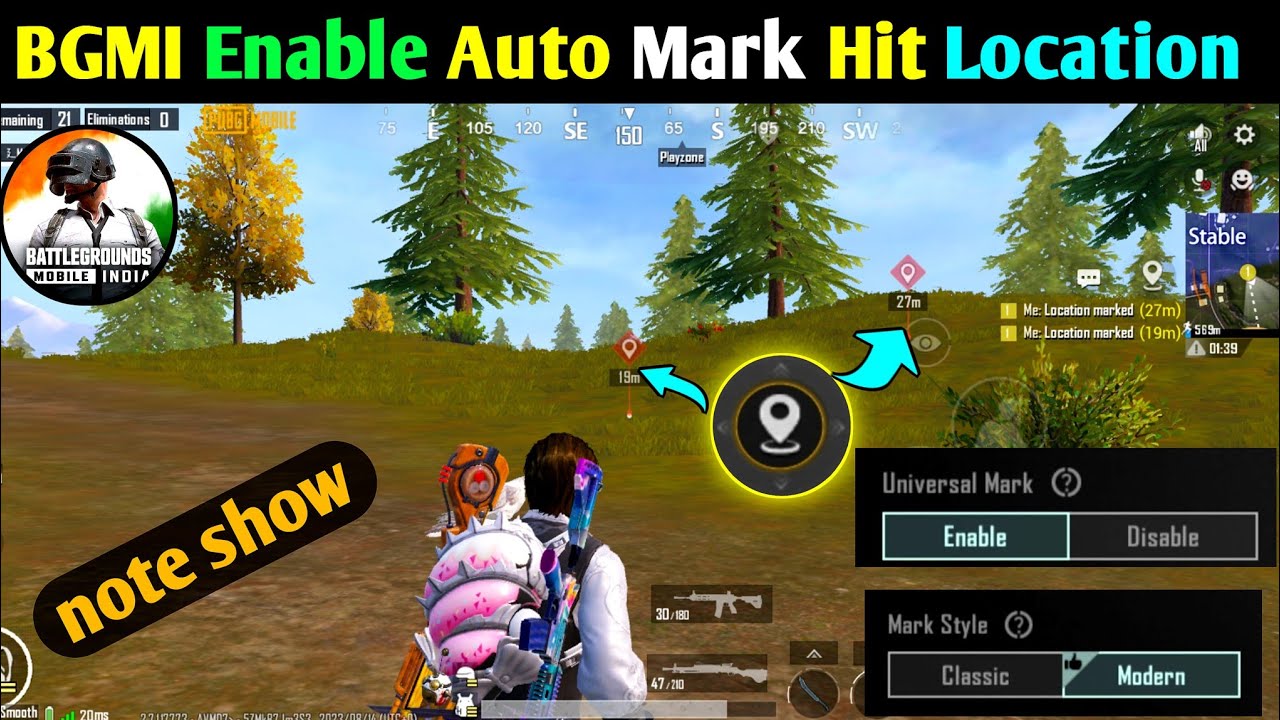 How to Enable Auto Mark Hit Location in PUBG MOBILE & BGMI 2023 bgmi ...