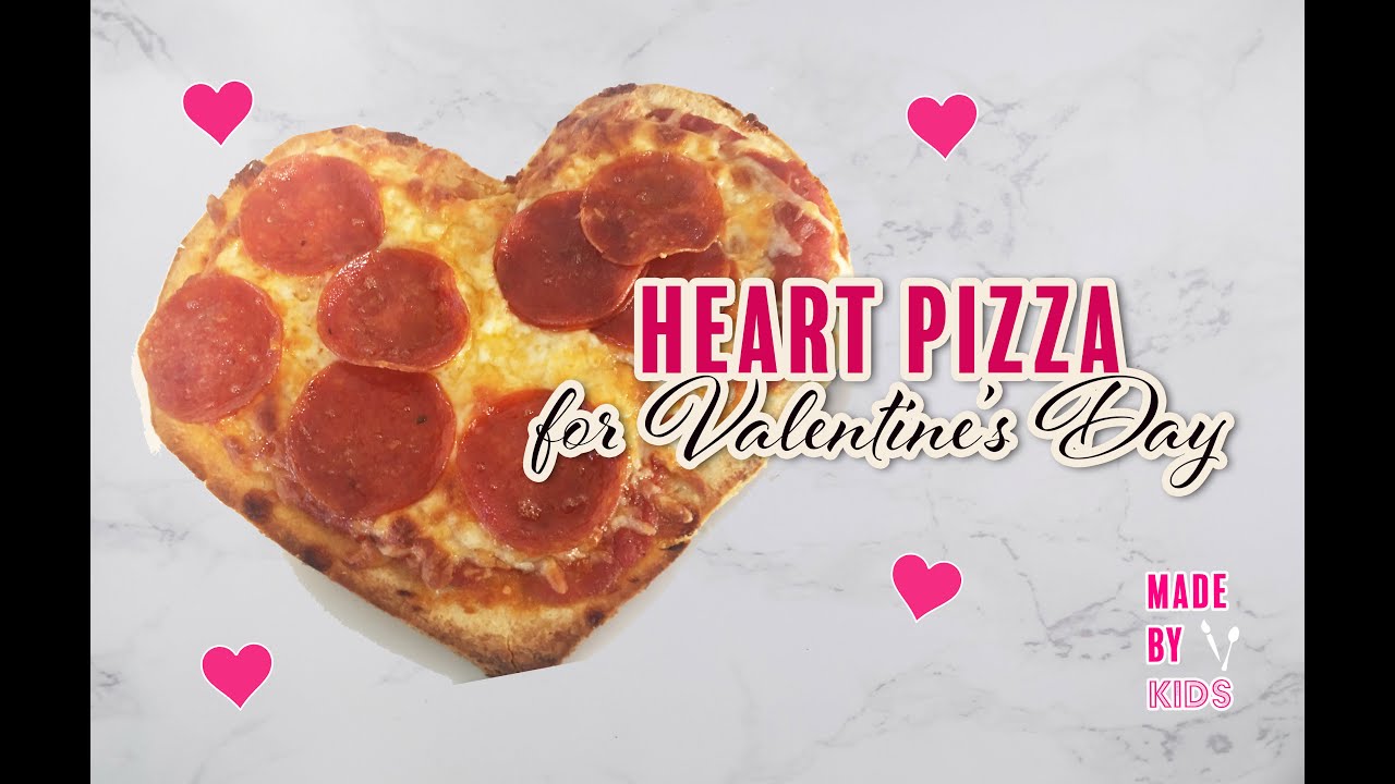 Heart Pizza for Valentine's Day // Easy Valentine's Dinner Idea for ...
