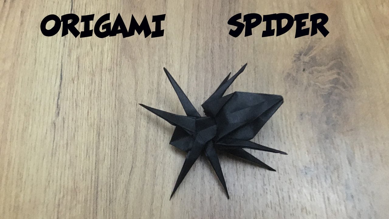 Easy Origami Halloween Spider. Paper Crafts for Kids. - YouTube