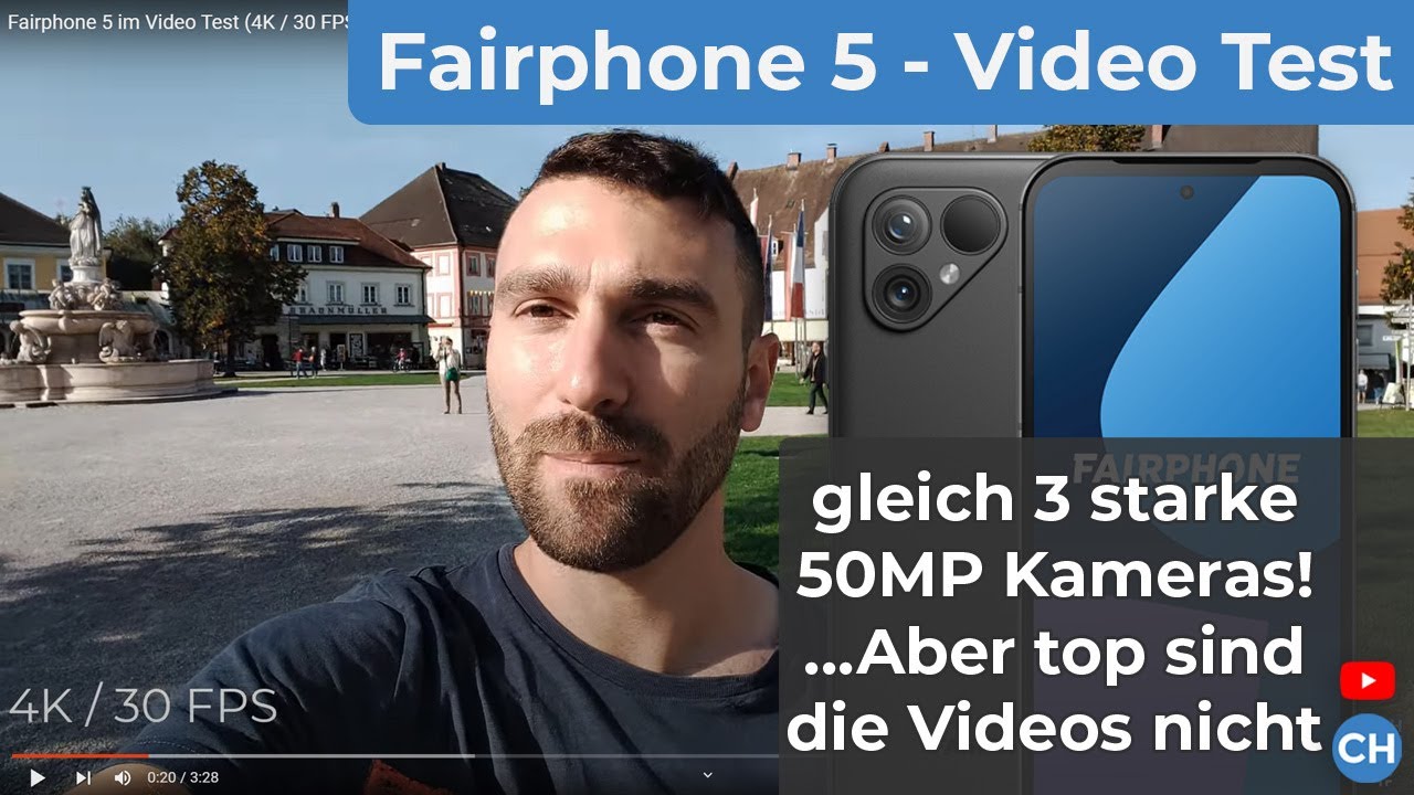 Fairphone 5 im Video Test (4K / 30 FPS mit 3 Kameras) - YouTube