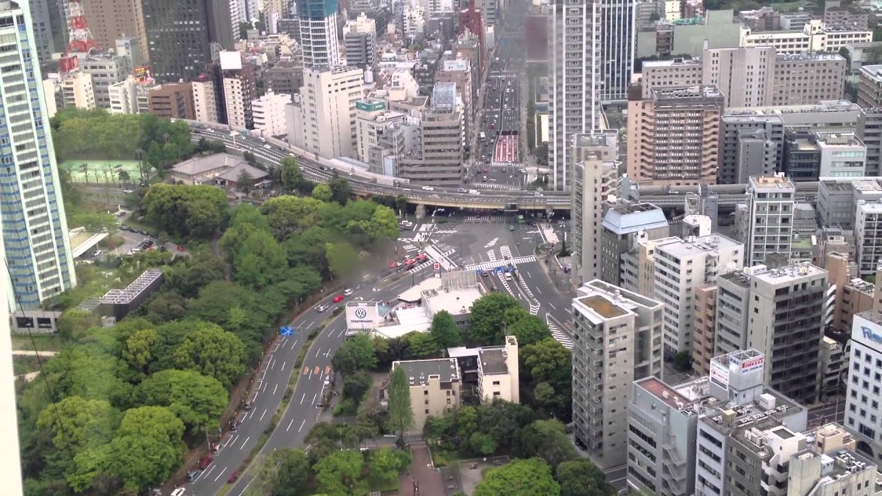 360 Degree View of Downtown Japan from the Tokyo Tower Observation Deck ...