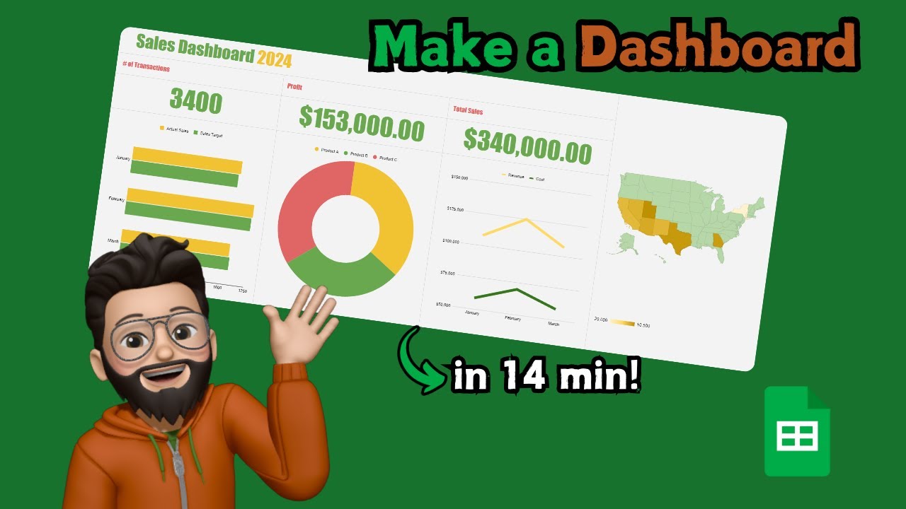 Make a Dynamic Dashboard in Google Sheets in Just 14 Minutes - YouTube