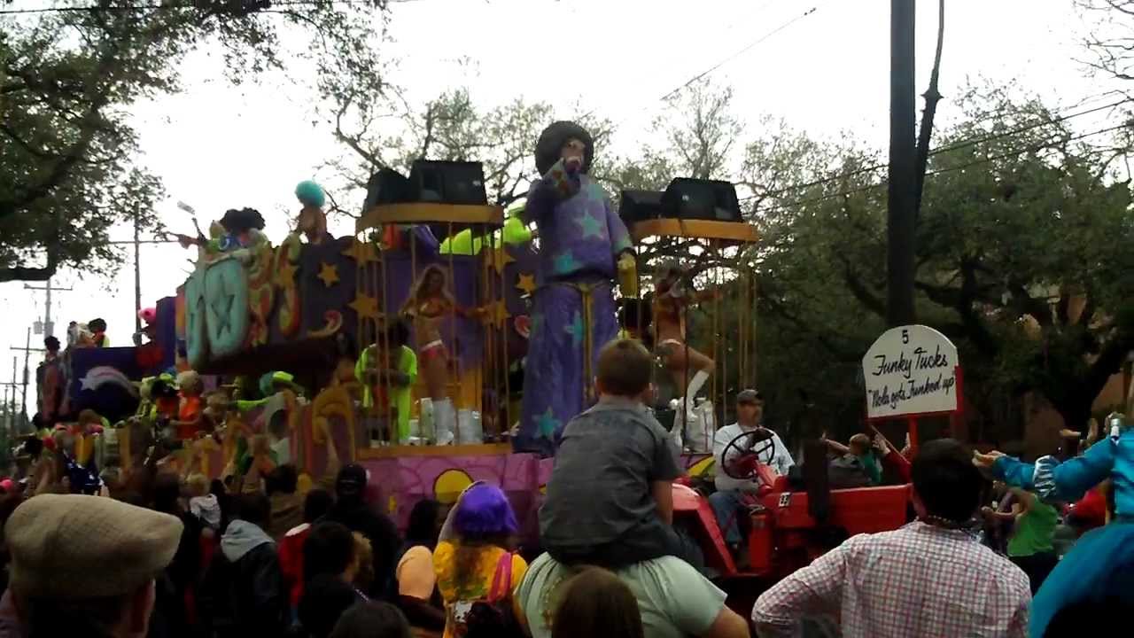 Funky Tucks float in Krewe of Tucks (Feb. 9th, 2013) - YouTube