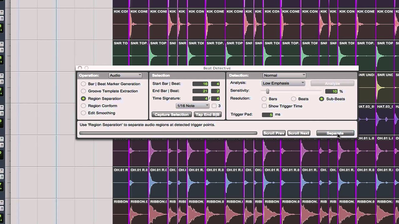 Using Beat Detective on live multitrack drums in Pro Tools - YouTube