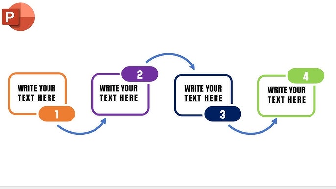 Animated 4 Steps Infographic Slide In Powerpoint Youtube