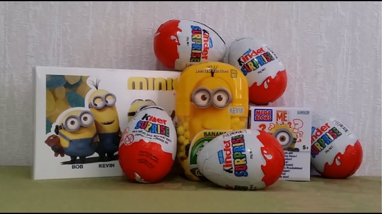 Despicable Me, Minion Kinder Surprise Eggs, TicTacs & Gummies - YouTube