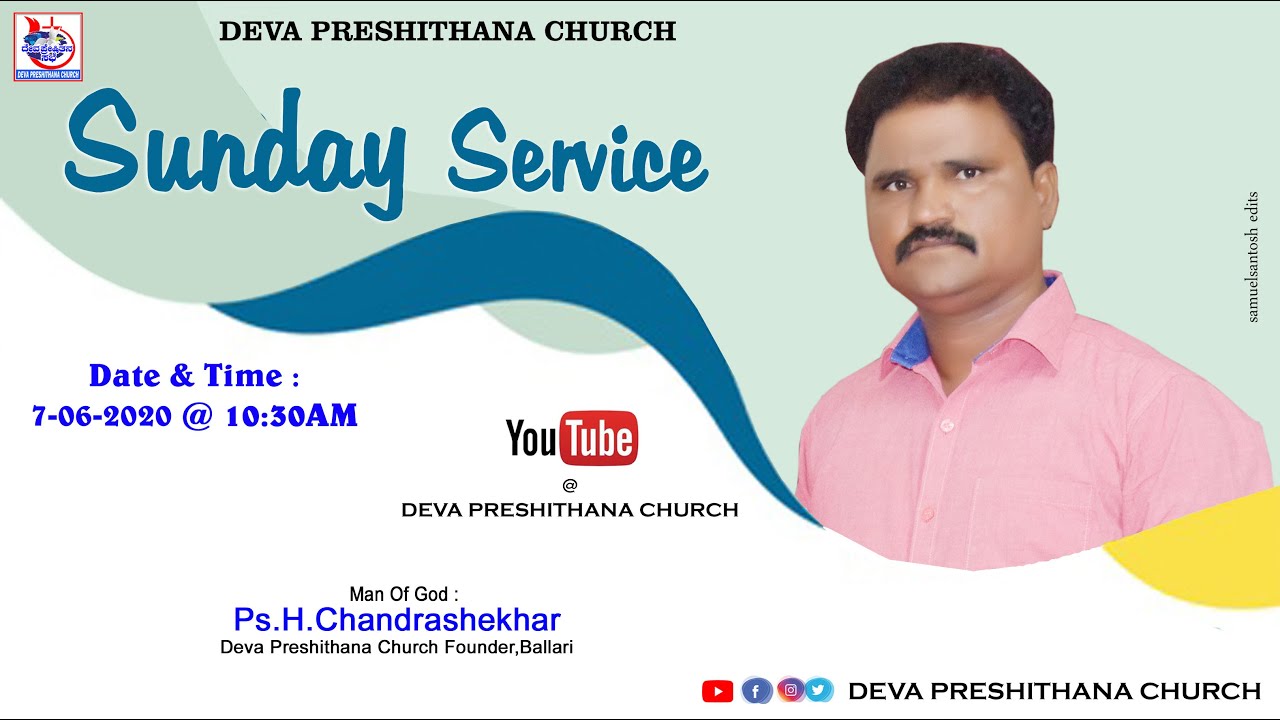 Deva Preshithana Church|Sunday Service|Pastor.chandrashekhar| DP Church ...