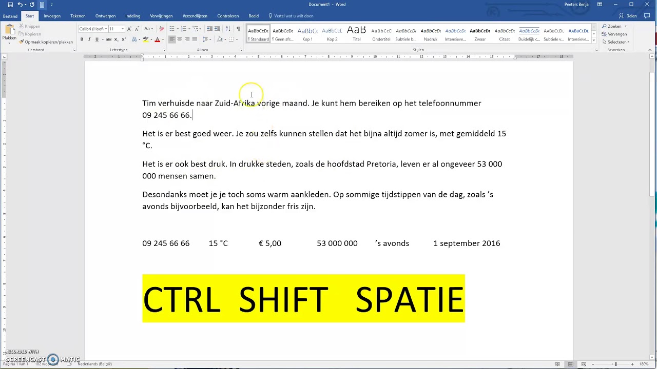 02.Microsoft Word: Vaste spaties - YouTube