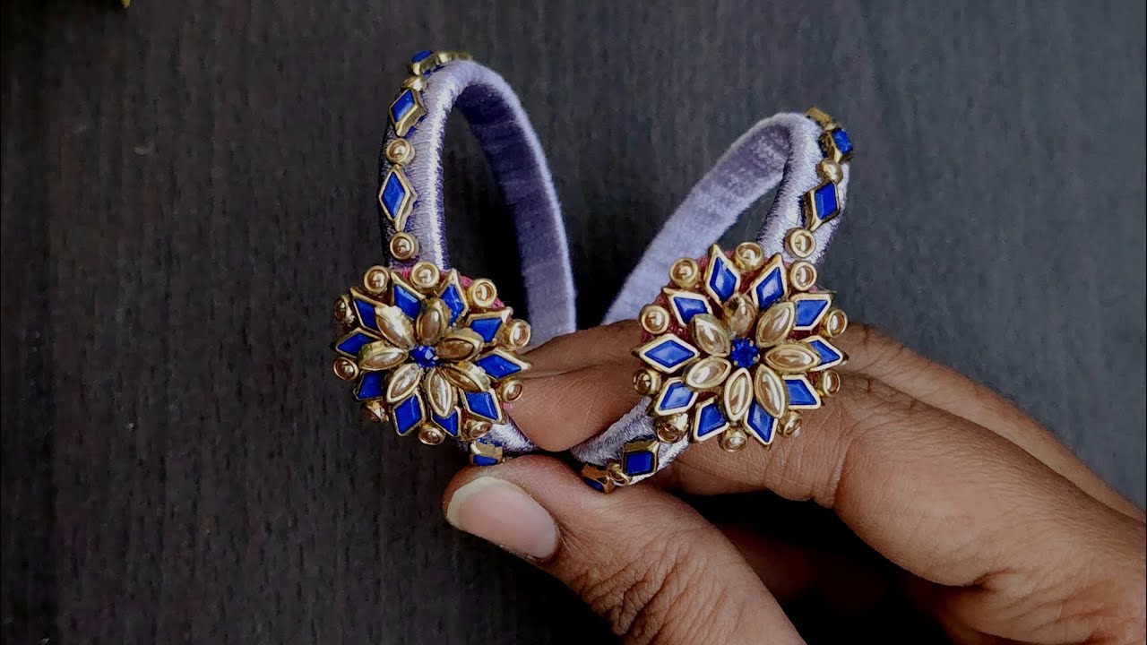 3D kids Kundan Bangle Making without MDF Bracelet Bangle Making Silk ...