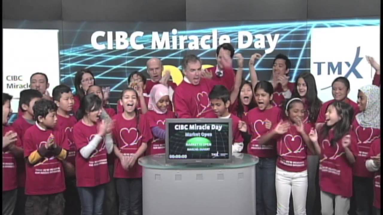 CIBC Miracle Day opens Toronto Stock Exchange, December 5, 2012. - YouTube